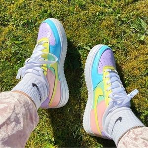 Nike | Shoes | Custom Air Force Shoes Color Block | Poshmark